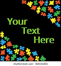 Text Box Frame Color Puzzles Stock Vector (Royalty Free) 404156401 ...