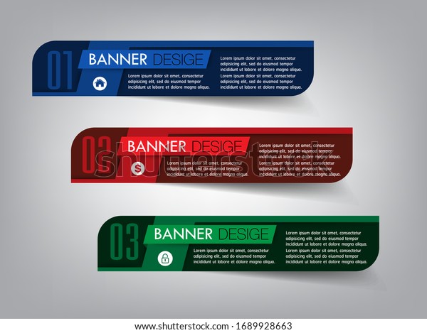 Text Box Template Banner Infographics Card Stock Vector (Royalty Free ...