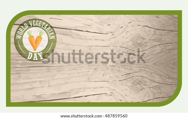Text Box Your Text Wooden Background Stock Vector (Royalty Free ...