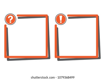 Text Boxes Question Mark Button Exclamation Stock Vector (Royalty Free ...