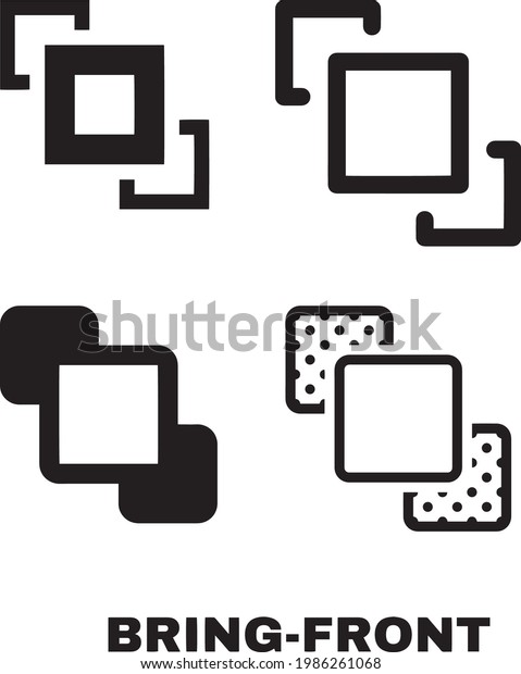 Text Bring Front Icon Web Icon Stock Vector (Royalty Free) 1986261068 ...