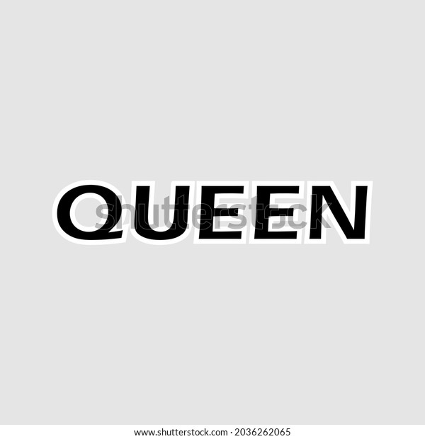 Text Design Queen Letter Design Stock Vector (Royalty Free) 2036262065 ...