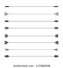 Text Dividers Arrows Separator Set Illustration Stock Vector (Royalty ...