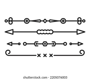 Text Dividers Separators Line Art Illustration Stock Vector (Royalty ...
