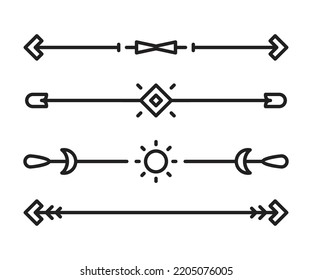 Text Dividers Separators Line Art Illustration Stock Vector (Royalty ...