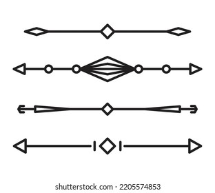 Text Dividers Separators Line Art Illustration Stock Vector (Royalty ...