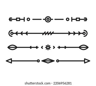 Text Dividers Separators Line Art Illustration Stock Vector (Royalty ...