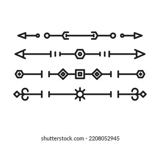 Text Dividers Separators Line Art Illustration Stock Vector (Royalty ...