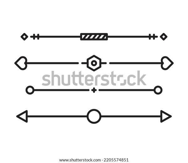 Text Dividers Separators Line Art Illustration Stock Vector (Royalty ...
