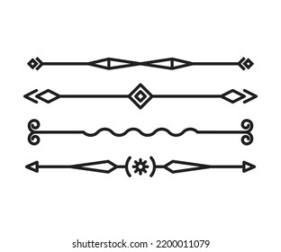 Text Dividers Separators Set Illustration Stock Vector (Royalty Free ...