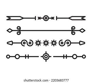 Text Dividers Separators Set Illustration Stock Vector (Royalty Free ...