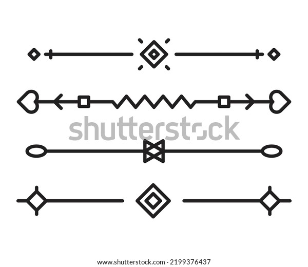 Text Dividers Separators Set Illustration Stock Vector (Royalty Free ...