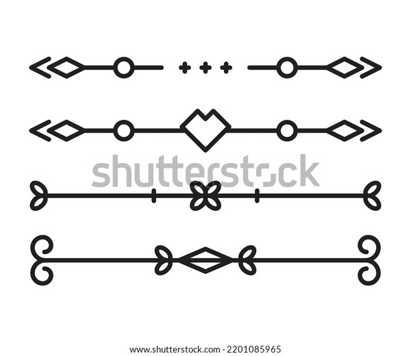 Text Dividers Separators Set Illustration Stock Vector (Royalty Free ...