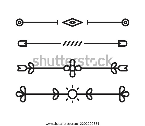 Text Dividers Separators Set Illustration Stock Vector (Royalty Free ...