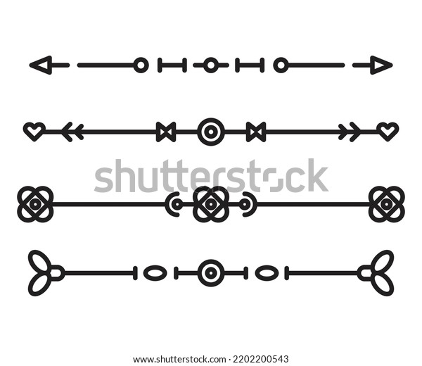 Text Dividers Separators Set Illustration Stock Vector (Royalty Free ...