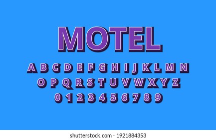 Text Effect Motel Font Alphabet Stock Vector (Royalty Free) 1921884353 ...