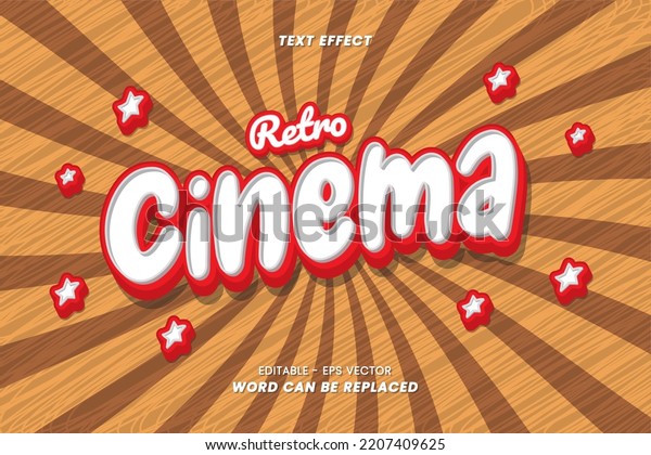 Text Effects Cinema Words Retro Theme Stock Vector (Royalty Free ...