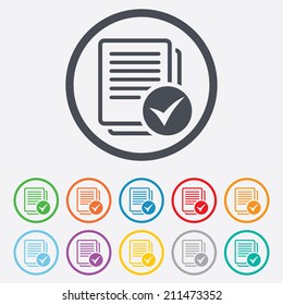 Text File Sign Icon Check File Stock Vector (Royalty Free) 186321821