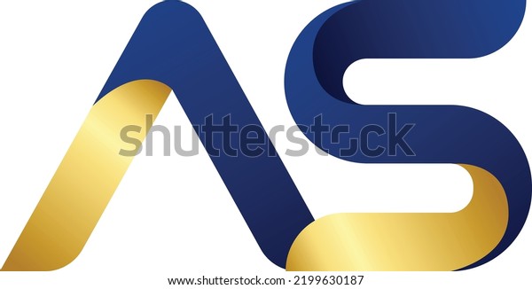 Text Gold Blue Logo Design Stock Vector (Royalty Free) 2199630187 ...