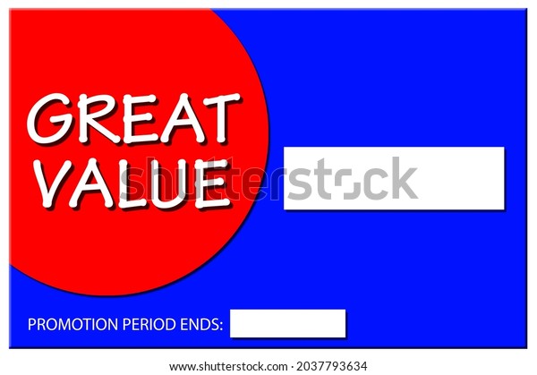 Text Great Value Promotion Period Ends Stock Vector (Royalty Free ...