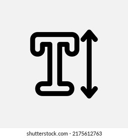 Text Height Icon Line Style About Stock Vector (Royalty Free ...