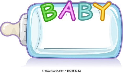 Text Illustration Featuring Word Baby Stock Vector (Royalty Free ...