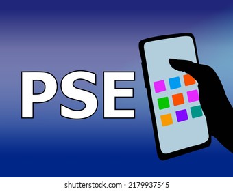 Text Illustration Pse People Smartphone Concept Stock Vector (Royalty ...