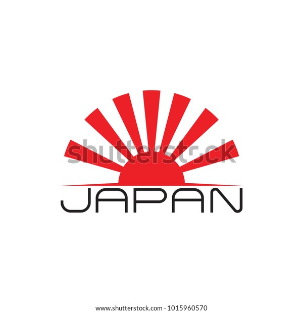 Text Japan Sun Symbol Logo Vector 库存矢量图（免版税）1015960570