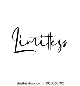 Text Limitless Lettering Designs Vector Illustration Stock Vector ...