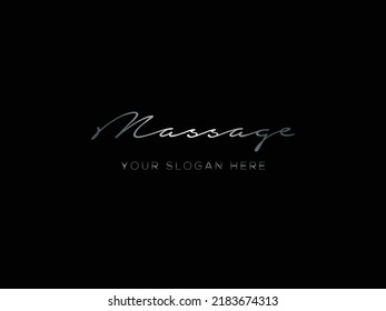 Text Logo Massage Minimal Logo Design Stock Vector (Royalty Free ...