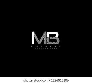 Text Mb Letter Monogram Dots List Stock Vector (Royalty Free ...