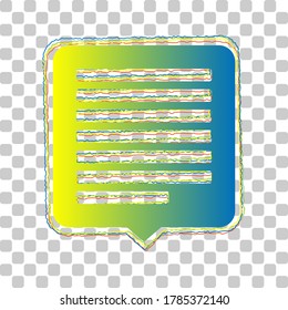 Text Message Sign Illustration Blue Green Stock Vector (Royalty Free ...