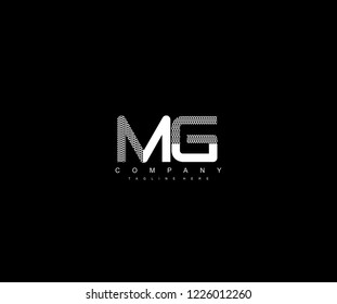 Text Mg Letter Monogram Dots List Stock Vector (Royalty Free) 1226012260