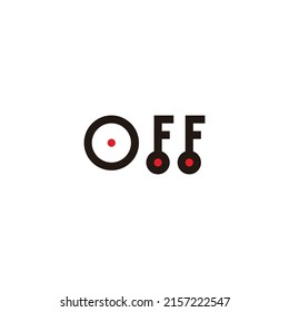 Text Off Key Geometric Symbol Simple Stock Vector (Royalty Free ...