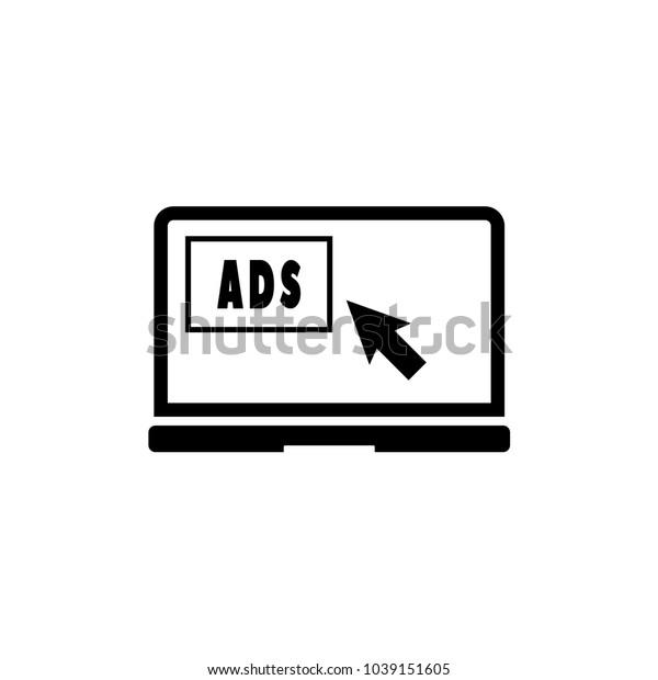 Text On Laptop Screen Ads Simple Stock Vector (Royalty Free) 1039151605 ...