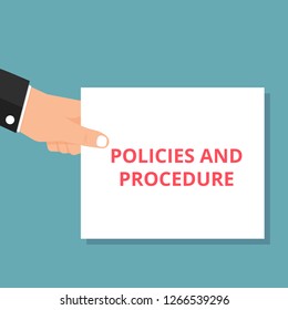 Text Policies Procedure Vector Illustration Stock Vector (Royalty Free ...
