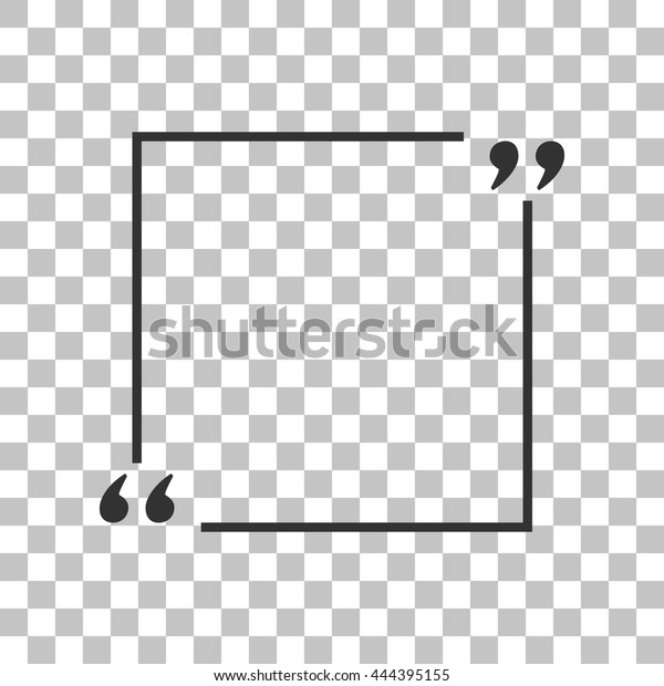 Text Quote Sign Dark Gray Icon Stock Vector (Royalty Free) 444395155 ...
