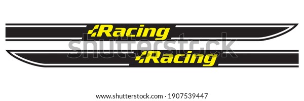 Text Racing Car Decals Isolated Vector Stock Vector (Royalty Free ...