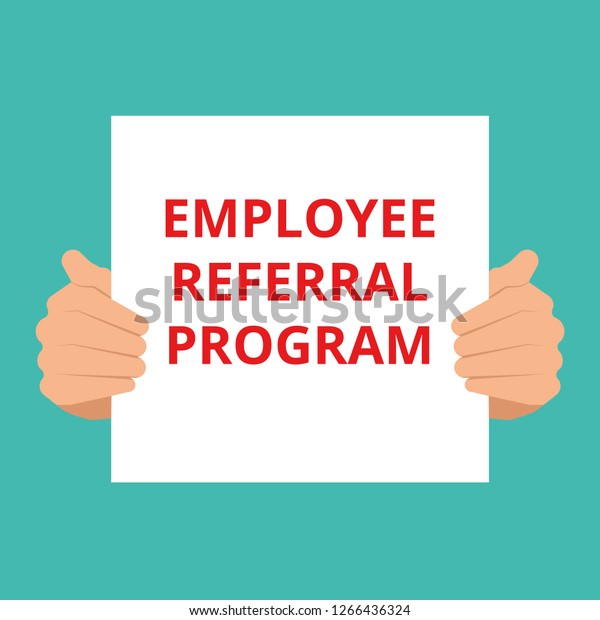 Text Sign Showing Employee Referral Program Stock Vector (Royalty Free ... Text Sign Showing Employee Referral Program Stock Vector (Royalty Free ...