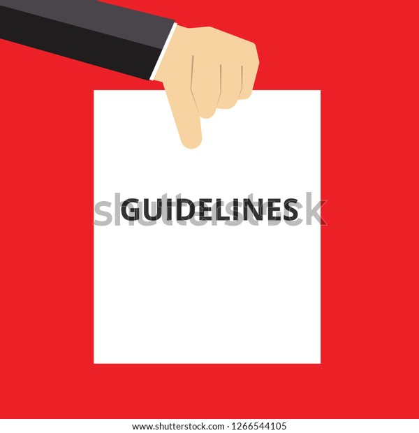 Text Sign Showing Guidelines Vector Illustration Stock Vector (Royalty ...