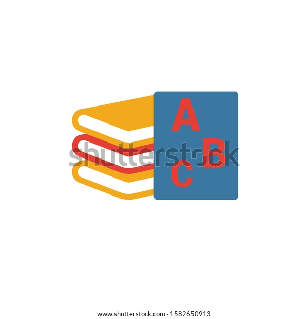 Textbooks Icon Simple Element School Icons Stock Vector (Royalty Free ...
