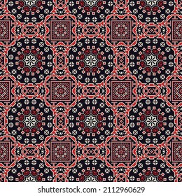 Textile Ajrak Pattern Multi Colors Stock Vector (Royalty Free ...
