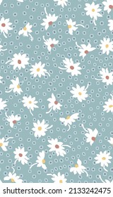 Textile Design Cute Floral Pattern Stock Vector (Royalty Free ...