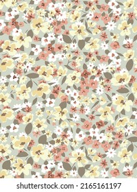 Textile Design Cute Flower Pattern Stock Vector (Royalty Free ...