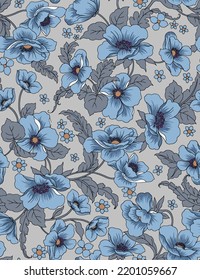 Textile Design Cute Flower Pattern Image Stock Vector (Royalty Free ...