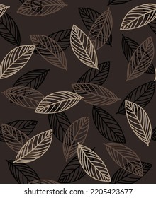 Textile Design Decorative Leaf Pattern Image Stock Vector (Royalty Free ...