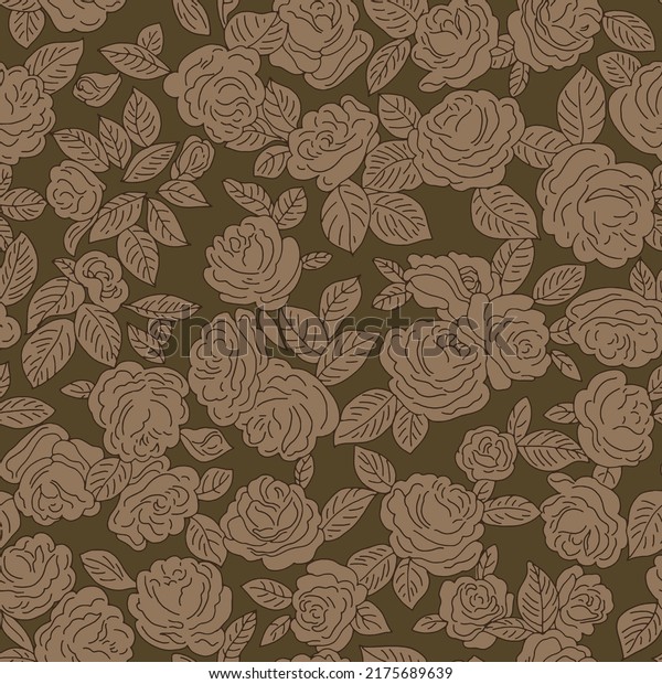 Textile Design Sketch Flower Pattern Image Stock Vector (Royalty Free ...