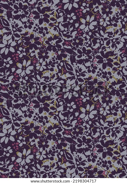 Textile Design Small Flower Pattern Image Stock Vector (Royalty Free ...