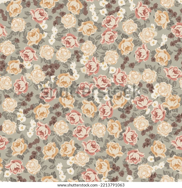 Textile Design Small Flower Pattern Image Stock Vector (Royalty Free ...