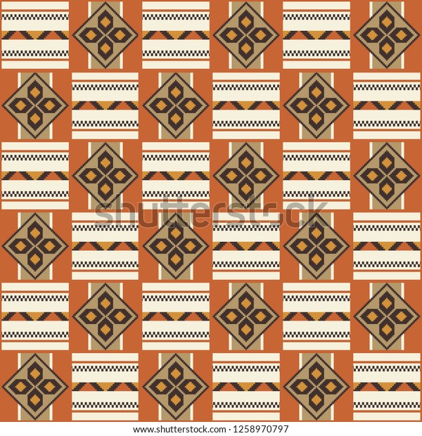 Vektor Stok Textile Fashion African Print Tribal Seamless (Tanpa ... Vektor Stok Textile Fashion African Print Tribal Seamless (Tanpa ...